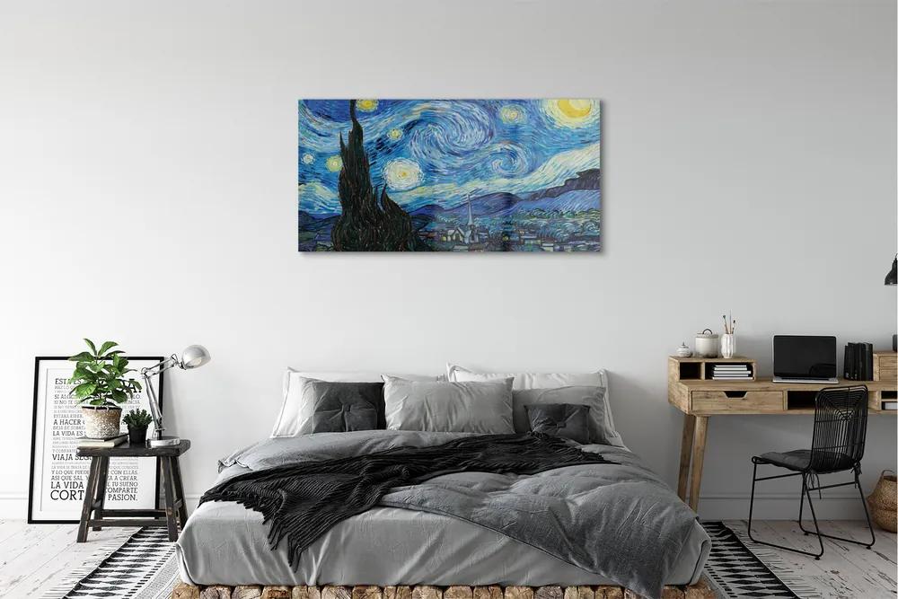 akrylový obraz Art hvězdné noci 125x50 cm