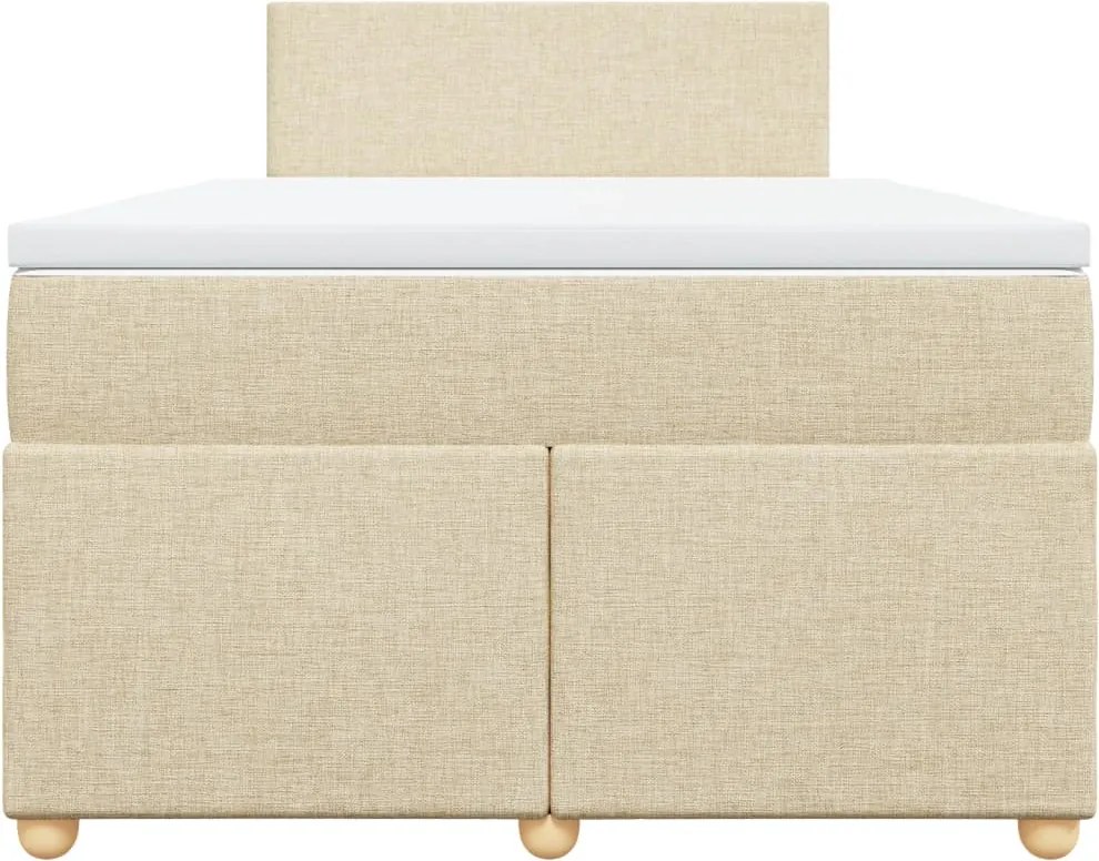 Box spring postel s matrací krémová 120x200 cm textil 3286645