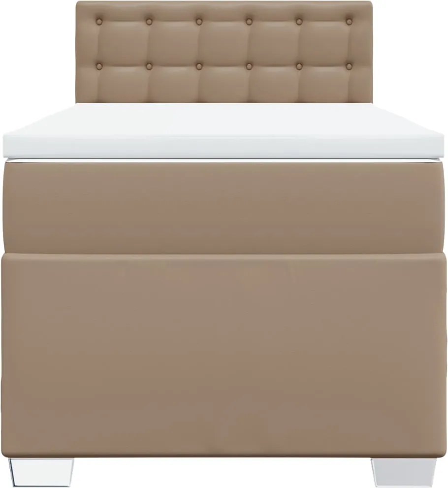 Box spring postel s matrací cappuccino 90x200 cm umělá kůže 3286107