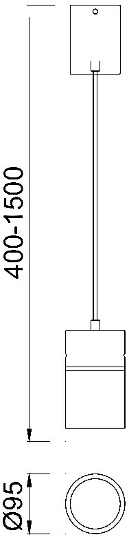Mantra Aruba, závěsné svítidlo 1xE27, stříbrná, průměr 9,5cm