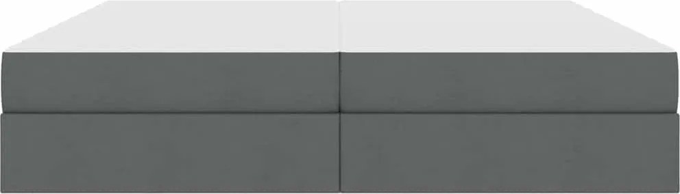 Postel s úložným prostorem a matrací Tmavě šedá 200 x 200 cm 3399683