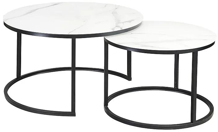 Konferenční stolek Ammie (bílá + černá). 1049921