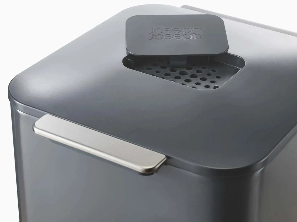 Joseph Joseph Totem Compact kuchyňský koš na recyklovaný odpad 40 l, šedý, 30065