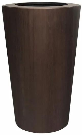 Dřevěný samozavlažovací květináč ARC, vysoký, více variant - Hobby Flower Barva: tmavý dub