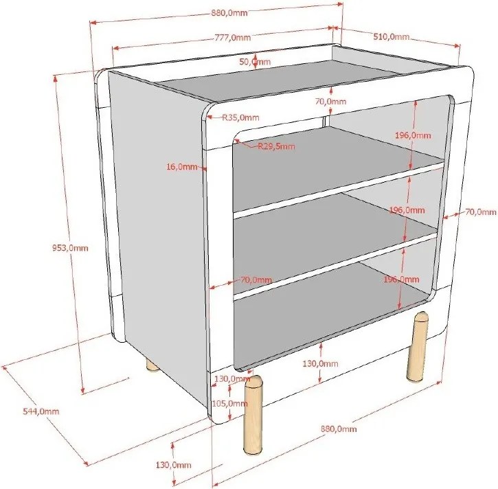 Bílá dětská komoda s přebalovacím pultem 88x95x57 cm Smile – Vipack