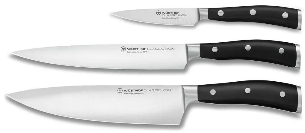 Wüsthof Wüsthof - Sada kuchyňských nožů CLASSIC IKON 3 ks černá GG297