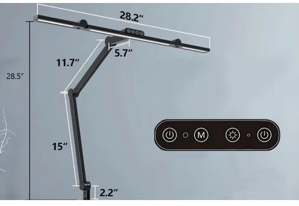 LED Stmívatelná dotyková stolní lampa LED/24W/230V 3000-6500K CRI 92 černá