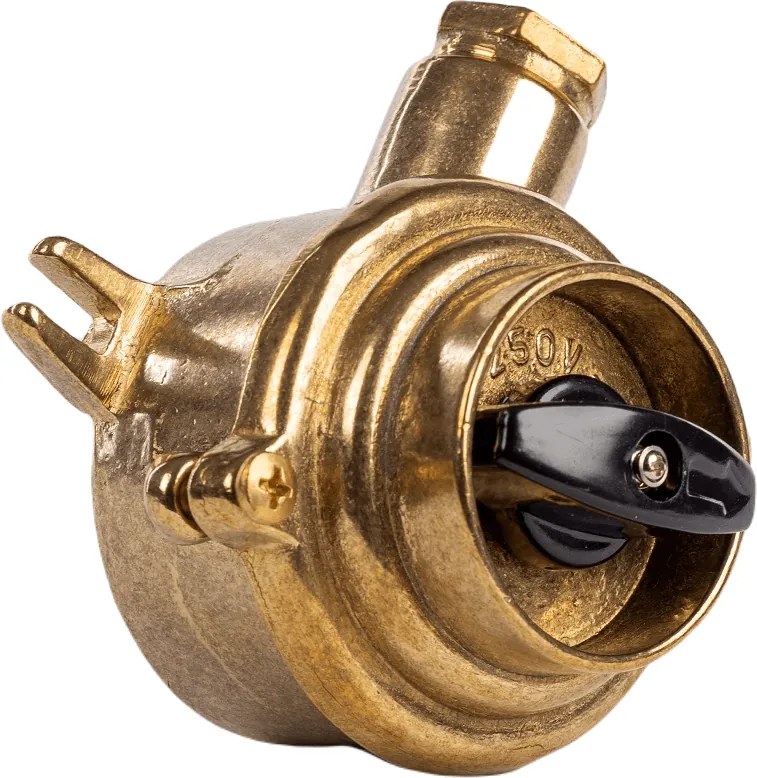Otočný retro vypínač z mosazi BRASS AN1