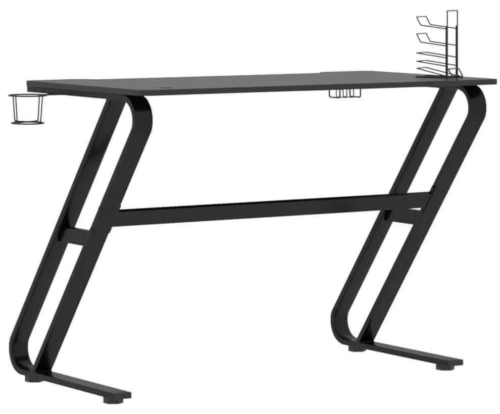 Petromila Herní stůl s nohami ve tvaru ZZ černý 110 x 60 x 75 cm