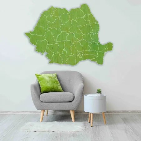 Dřevěná nástěnná mapa Rumunsko| SENTOP M006