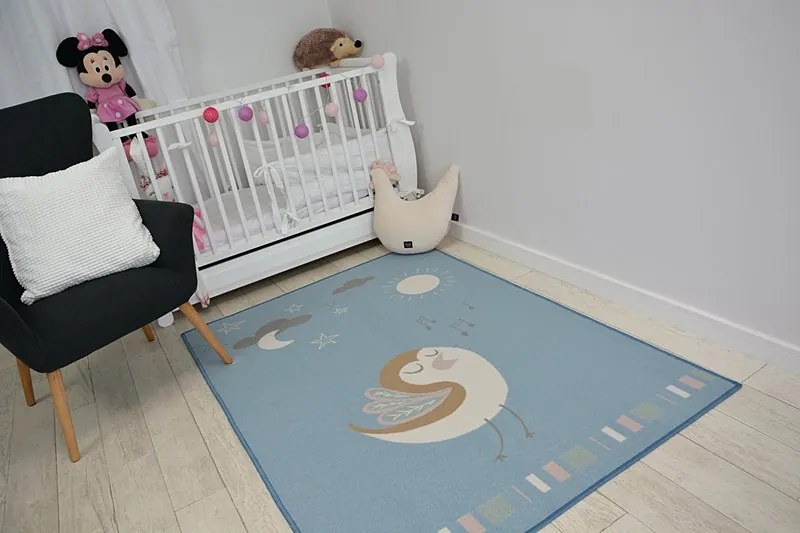 Dětský protiskluzový koberec LOKO Ptáček nebeský - 160x220 cm