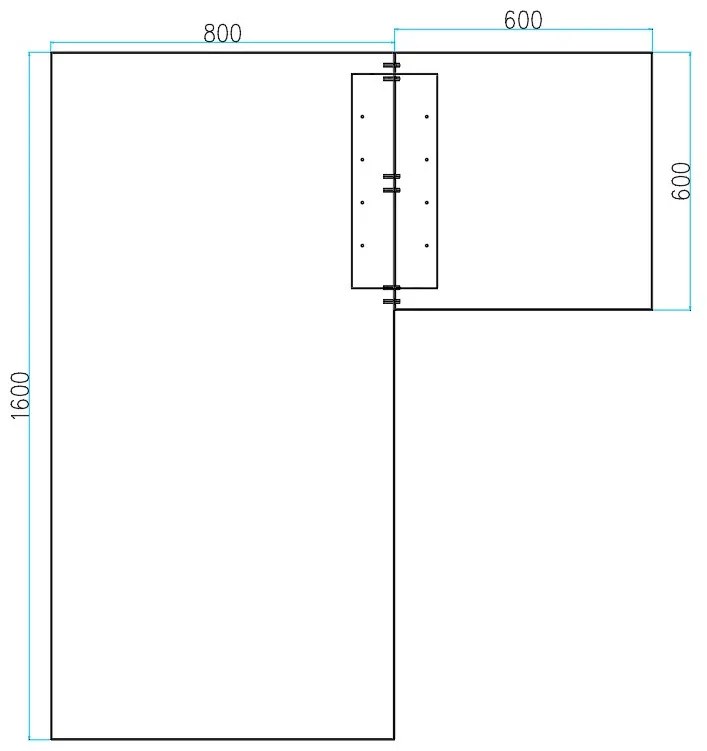 Rohový kancelářský psací stůl PRIMO FLEXIBLE, 1600 x 1400 mm, bílá