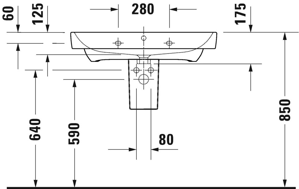 Duravit No.1 - Umyvadlo do nábytku 800x460 mm, s přepadem, bílá 23758000002