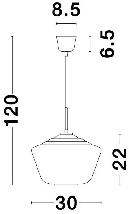 Nova Luce Závěsné svítidlo VEIRO chromové sklo, 30cm