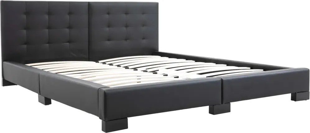 Rám postele Anavrin - umělá kůže - černý | 120x200 cm