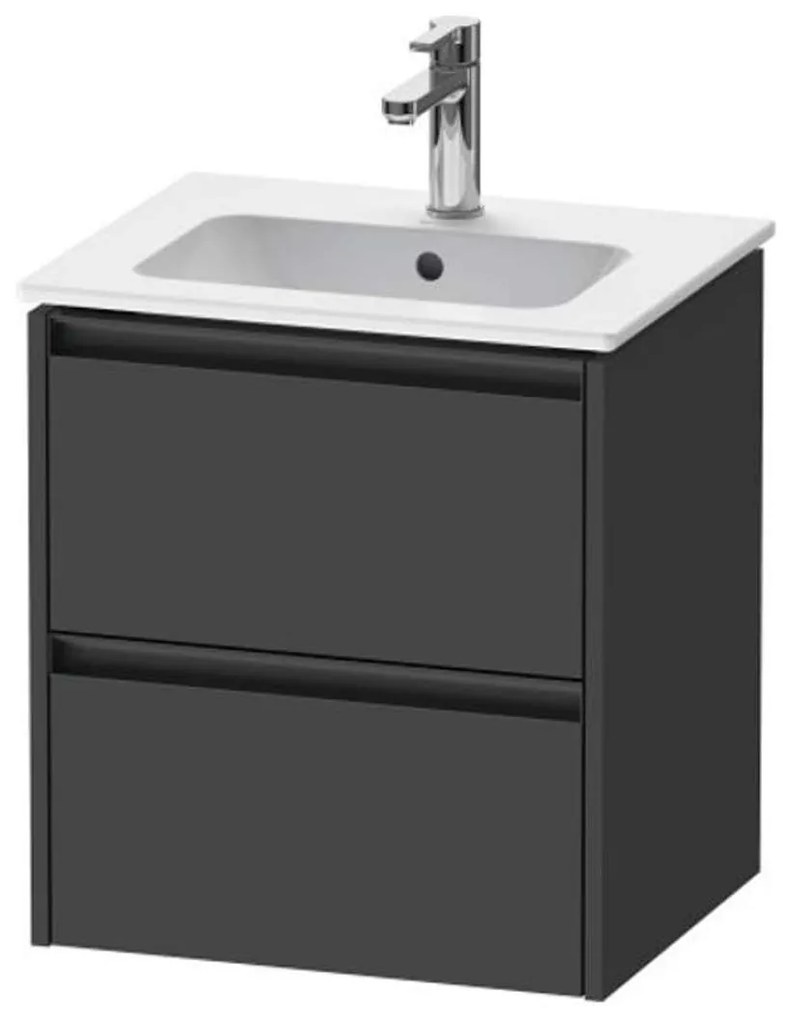 Duravit Ketho.2 - Umyvadlová skříňka 55x51x42 cm, 2 zásuvky, grafit mat K25261049490000