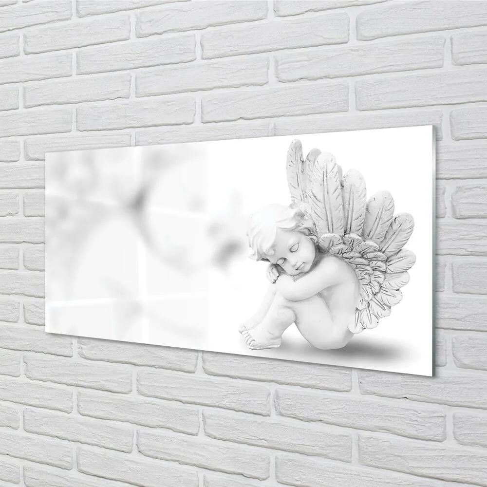 Obraz na skle spící anděl 125x50 cm