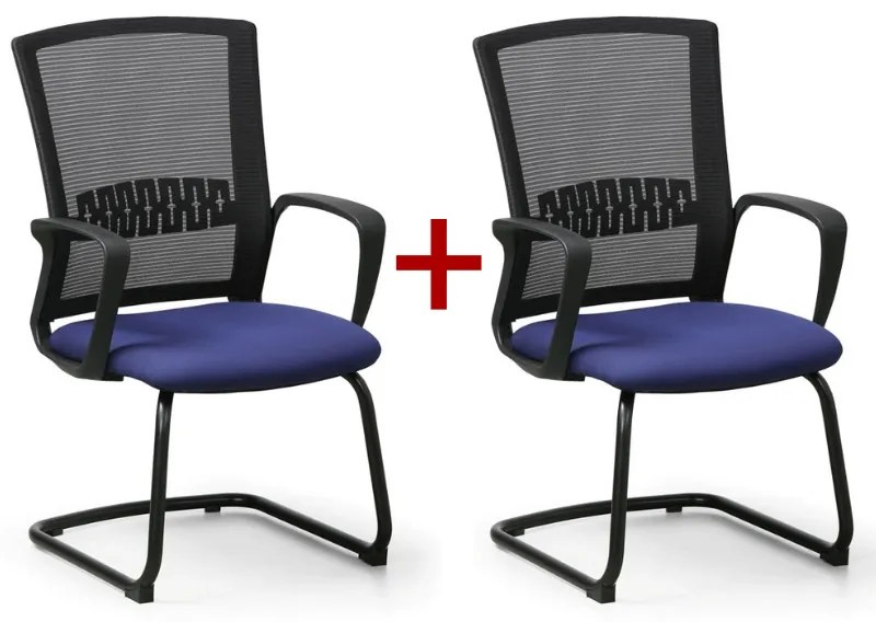 Konferenční židle ROY 1+1 ZDARMA, modrá