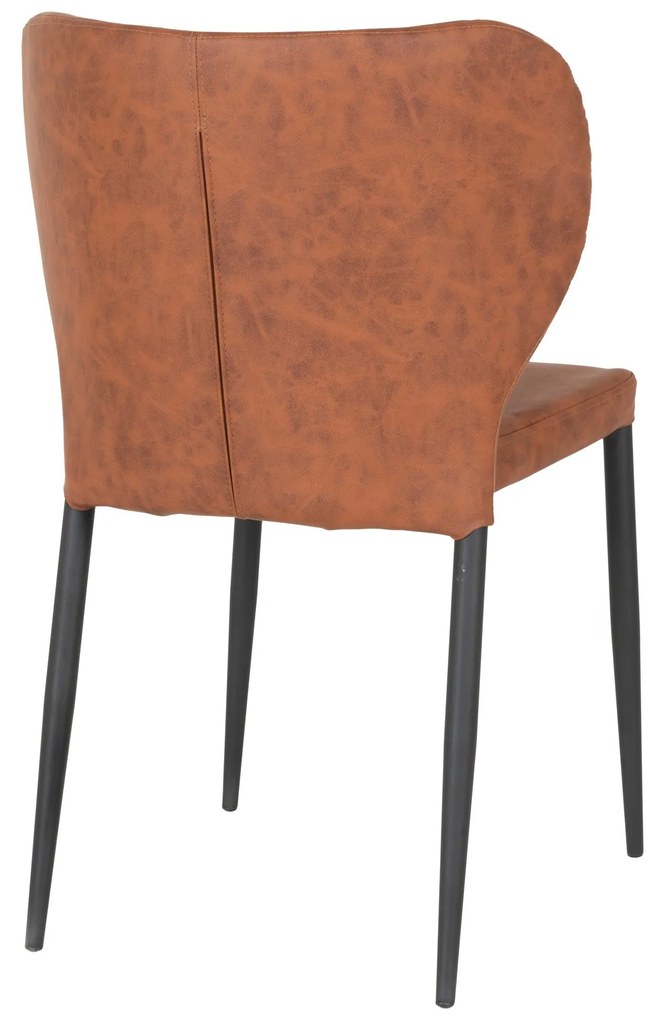 Kožená jídelní židle Plano hnědá vintage/černá
