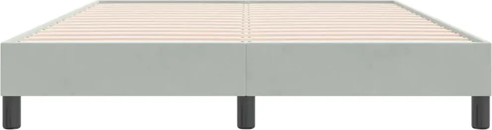 Postel Box Spring bez matrace světle šedá 160x220 cm samet 3315879