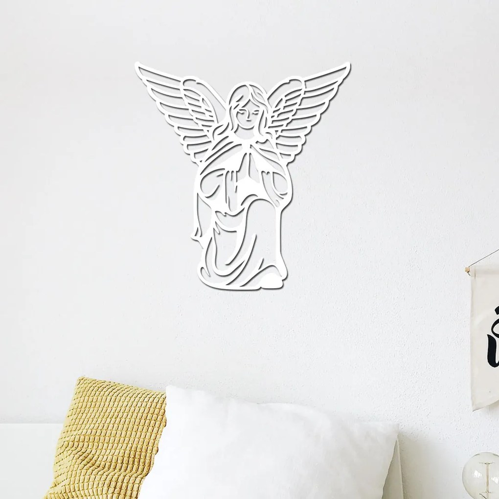 dřevo života Dřevěný obraz Anděl Aralim Zvolte rozměr (cm): 38x40, Zvolte barvu dekoru: Dub Sonoma