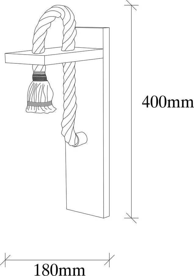 Nástěnné svítidlo v přírodní barvě Erebos – Opviq lights