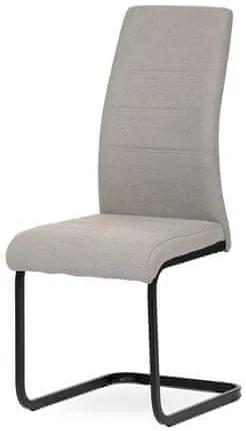 Autronic Moderní jídelní židle Židle jídelní, lanýžová látka, kovová pohupová podnož, černý kov (DCL-414 LAN2)