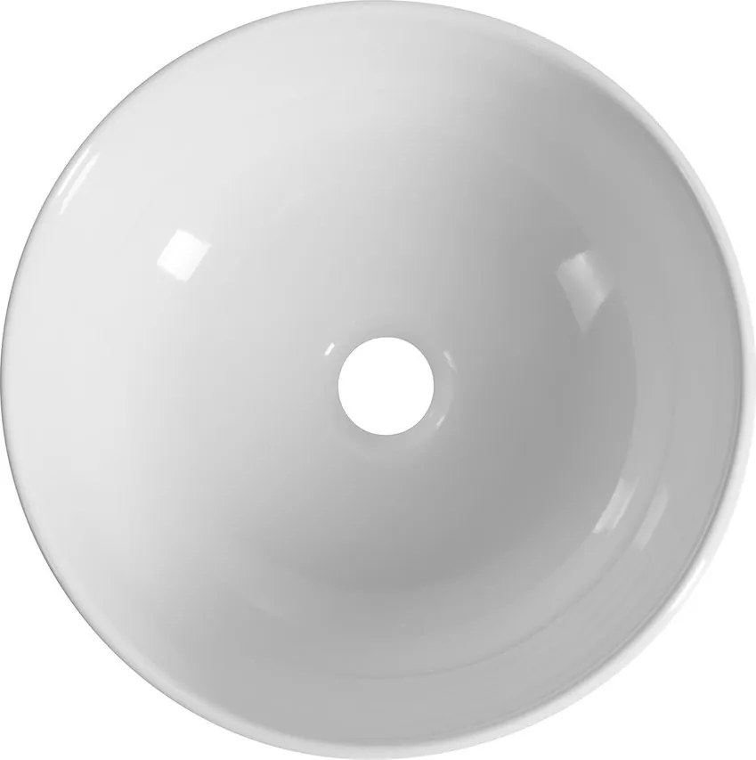 Sapho Sapho, EMMI keramické umyvadlo na desku, průměr 33cm, bílá, TU0077