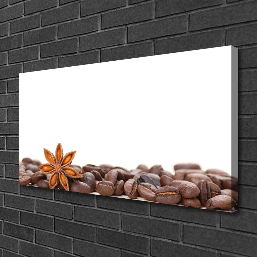 Obraz na plátně Káva Zrnka Kuchyně 120x60 cm