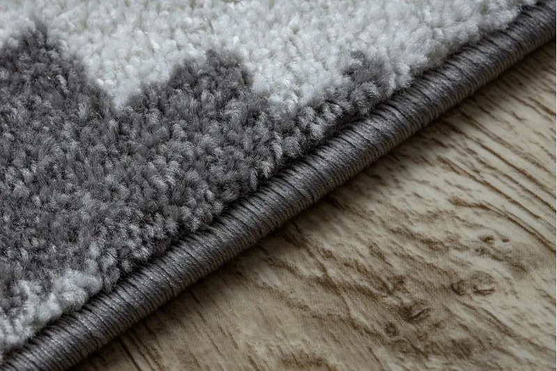 Kusový koberec SKETCH PATRICK bílý / šedý - čtverce