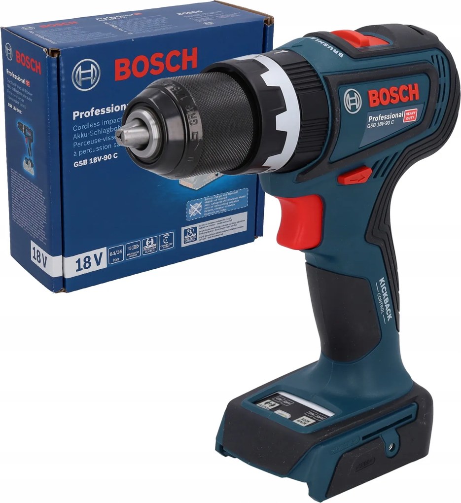 Aku Vrtačka 18V 64Nm Bosch Gsb 18V-90 C sólo