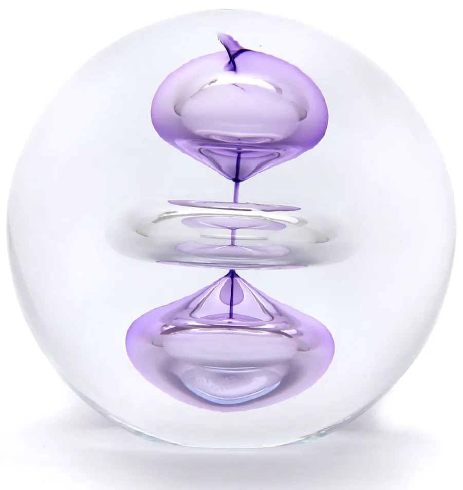 Skleněné těžítko - dekor 08, Ametyst, 6 cm | České sklo od Artcristal Bohemia