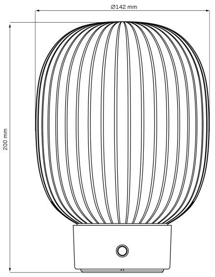 LED Stmívatelná dotyková stolní lampa LATTE LED/1,8W/5V USB 2000 mAh zlatá/bílá