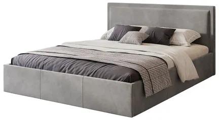 Čalouněná postel SOAVE rozměr 140x200 cm Světle šedá