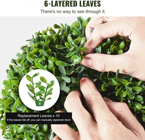 2 Kusů 0,9 m Umělý buxus Topiary Strom Umělá rostlina UV – PE Two-Tone Milan Grass