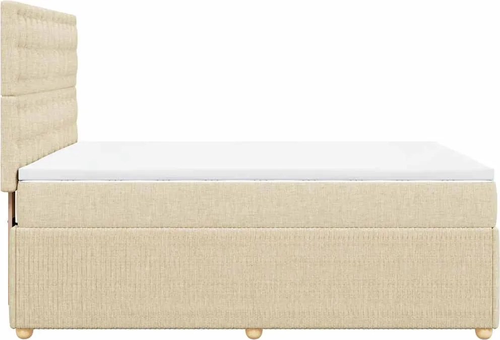 Box spring postel s matrací krémová 160x200 cm textil 3292126