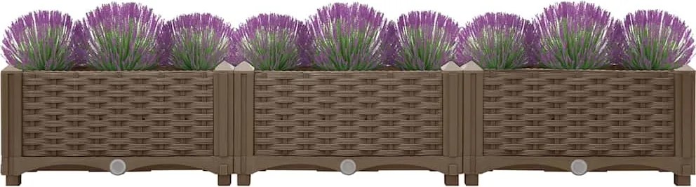 Vyvýšený záhon 120 x 40 x 23 cm polypropylen 316513