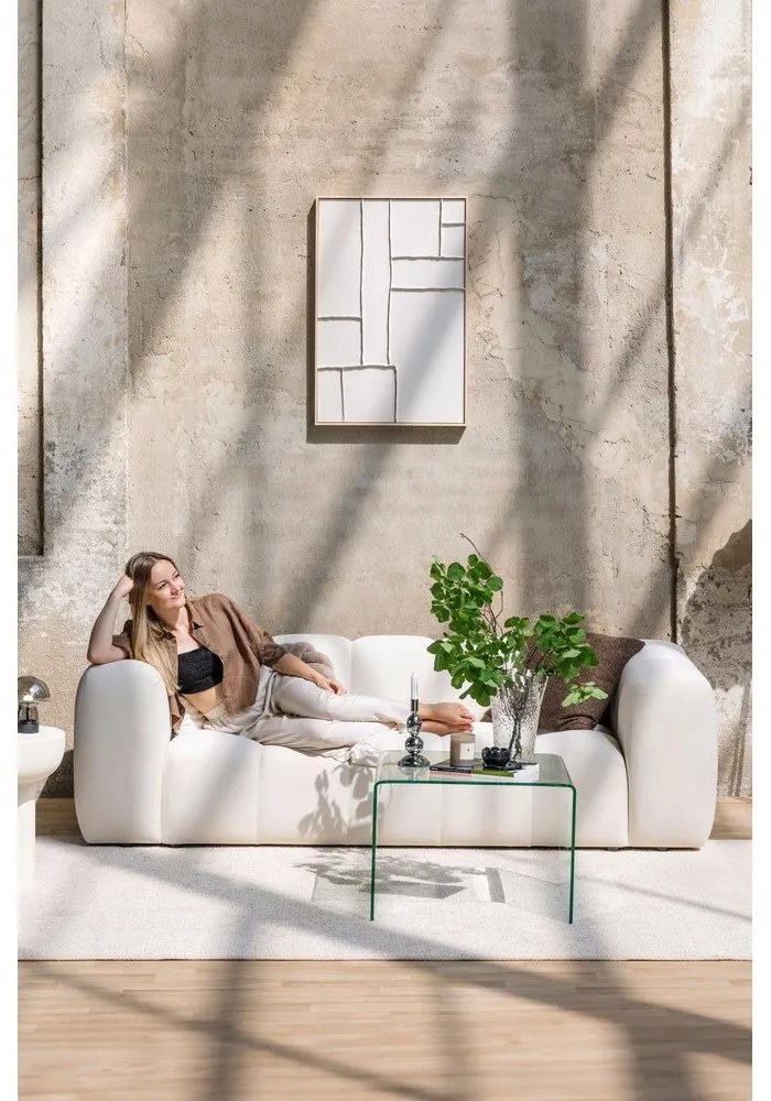 Šedá sametová pohovka 225 cm Cube – Bonami Selection