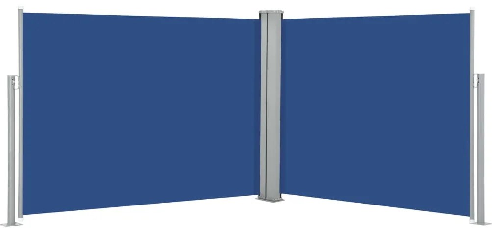 Zatahovací boční markýza / zástěna modrá 140 x 1000 cm,  48488