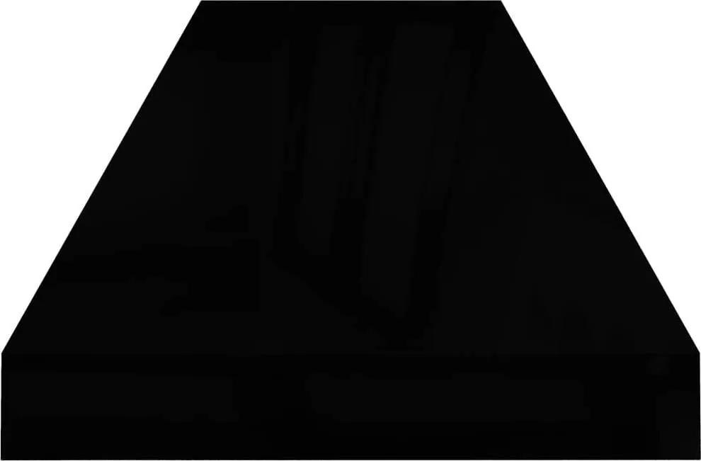 vidaXL Plovoucí nástěnné police 4 ks 90 x 23,5 x 3,8 cm MDF [323777] Barva: černá s vysokým leskem
