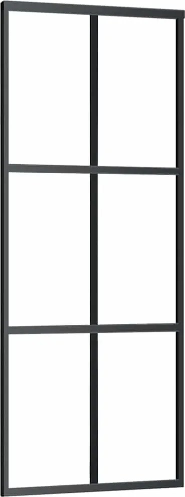 Posuvné dveře se sadou kování černé 76x205 cm ESG Glass 3375902