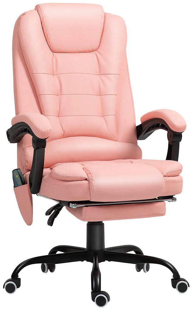 Kancelářská židle Vinsetto se 7bodovou masáží, ergonomická kancelářská židle s funkcí polohování, výškově nastavitelná manažerská židle s dálkovým ov…