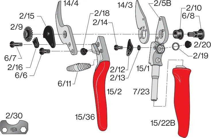 Zahradnické nůžky Felco 15 s otočnou rukojetí FELC15