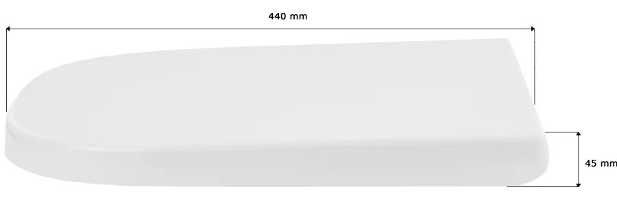 Gamma Lumino, toaletní WC sedátko 445x345 mm, bílá lesklá, GMA-LUMINO