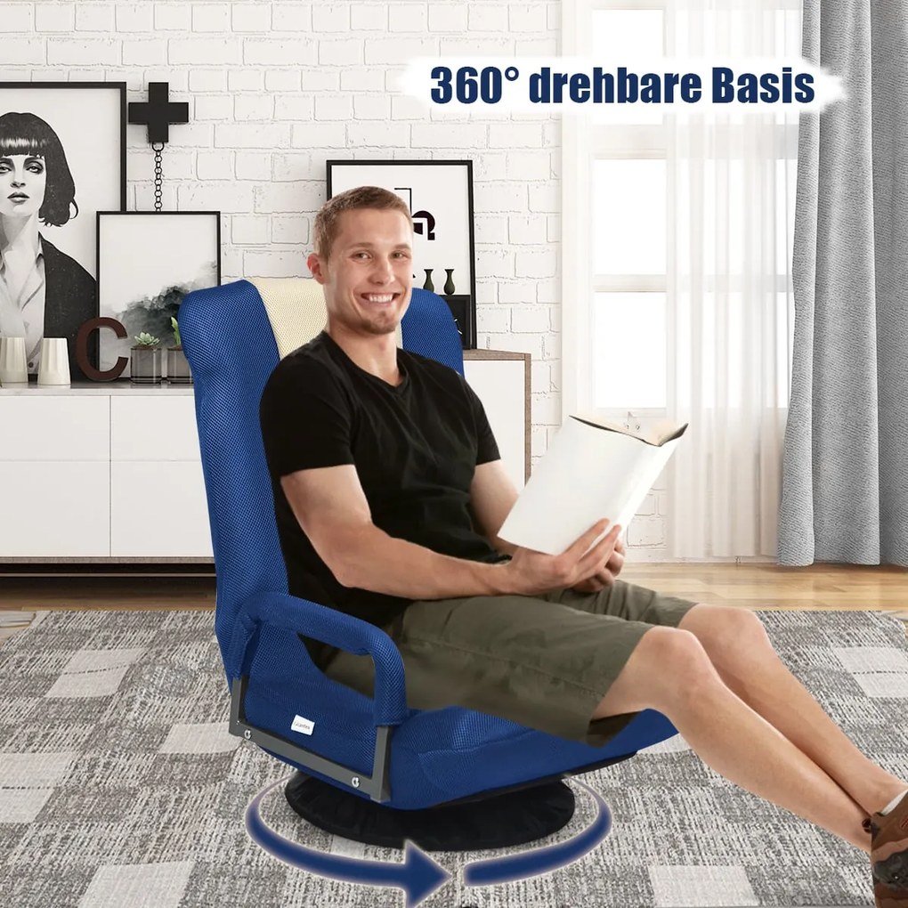 Costway Podlahové křeslo otočné podlahové křeslo relaxační křeslo