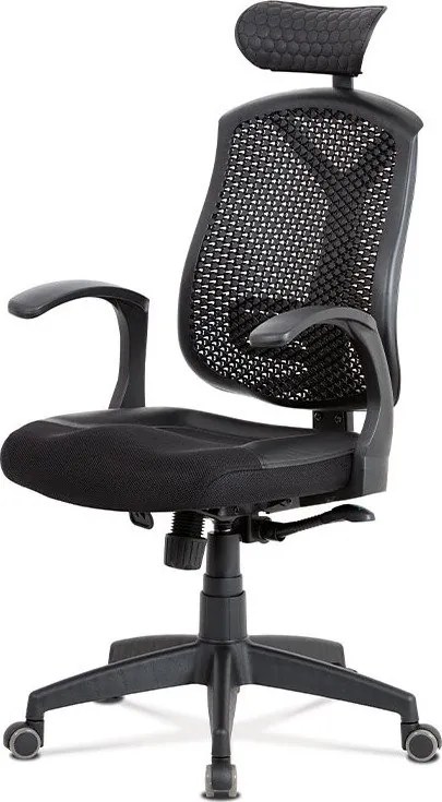 Autronic Kancelářská židle, synchronní mech., černá MESH, plastový kříž KA-D705 BK