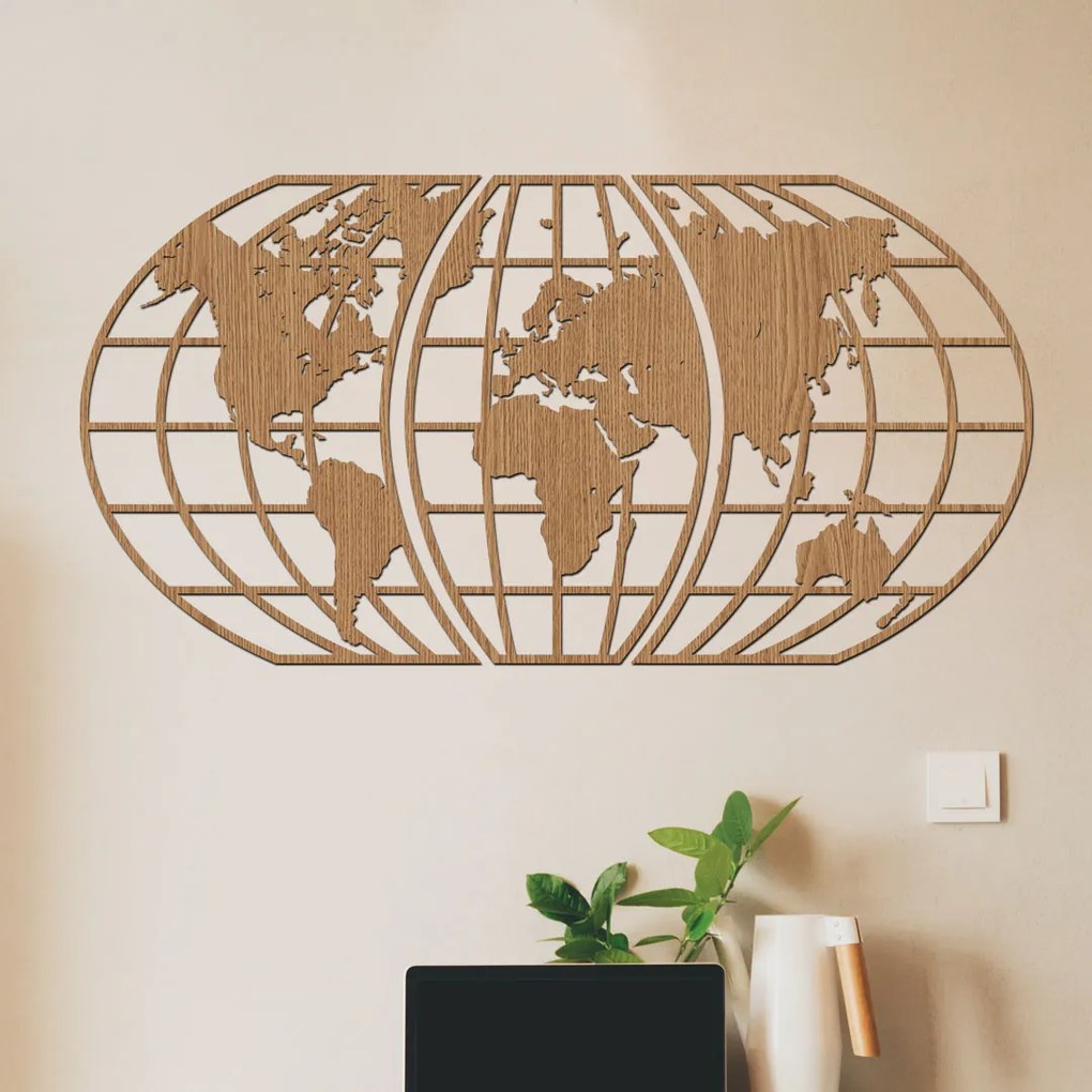 dřevo života 3 dílna mapa světa Global Zvolte barvu dekoru: Horský dub, Rozměry (cm): 156x80
