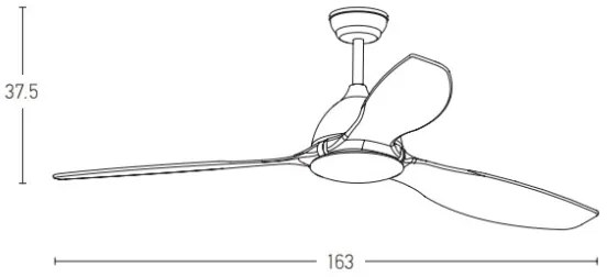 Zambelis 20258 - Stropní ventilátor + dálkové ovládání
