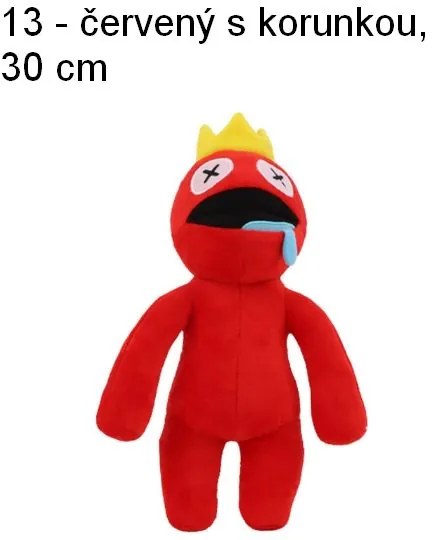 Plyšové hračky Roblox Rainbow Friends Varianta: 13 - červený s korunkou, 30 cm