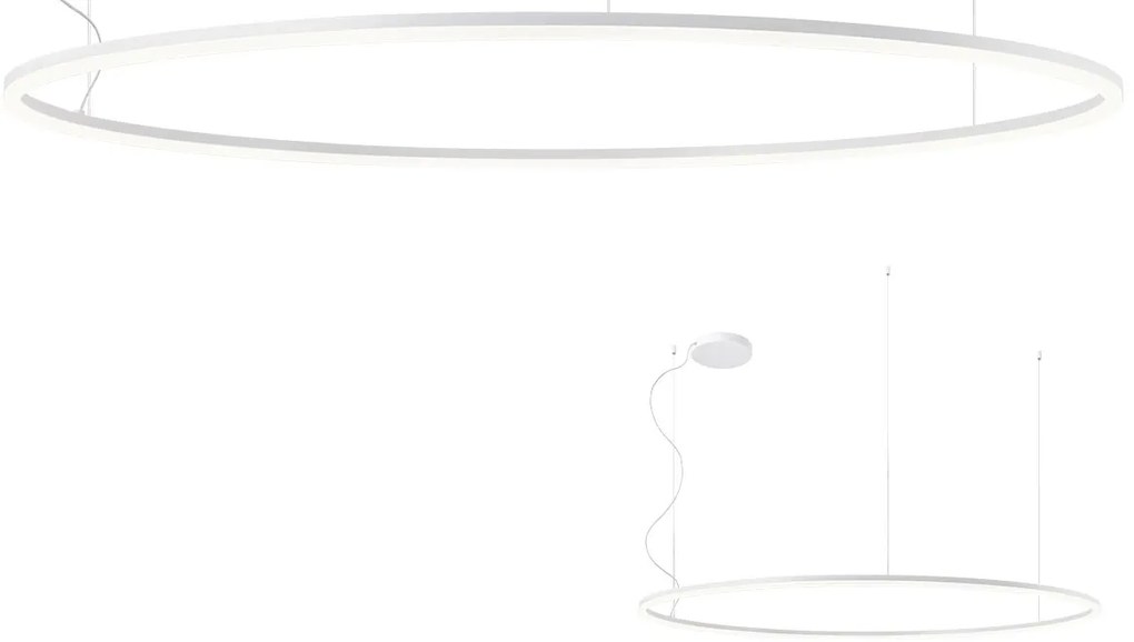 Redo group Redo Orbit direct, závěsné kruhové svítidlo, 110W LED 3000K DALI, bílá, prům. 150cm